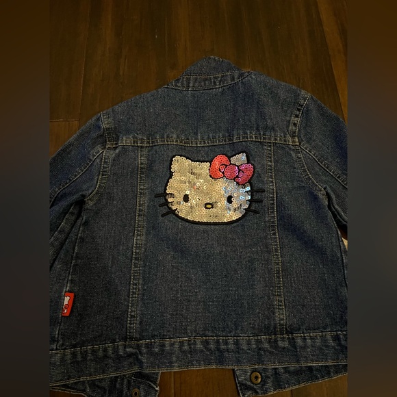 Hello Kitty | Jackets & Coats | Hello Kitty Sequin Jean Jacket | Poshmark